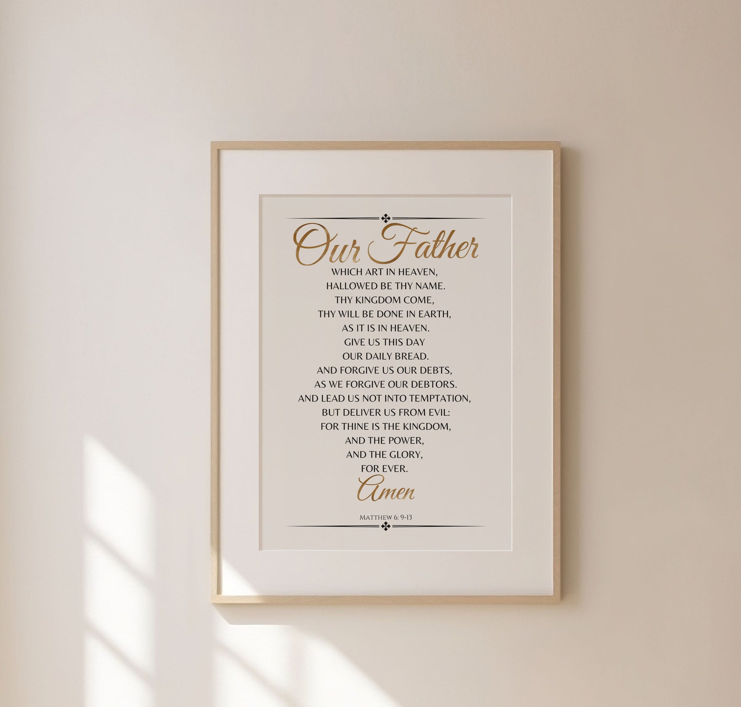 The Lord's Prayer, Our Father Prayer, Matthew 6:9, Modern Christian Art ...