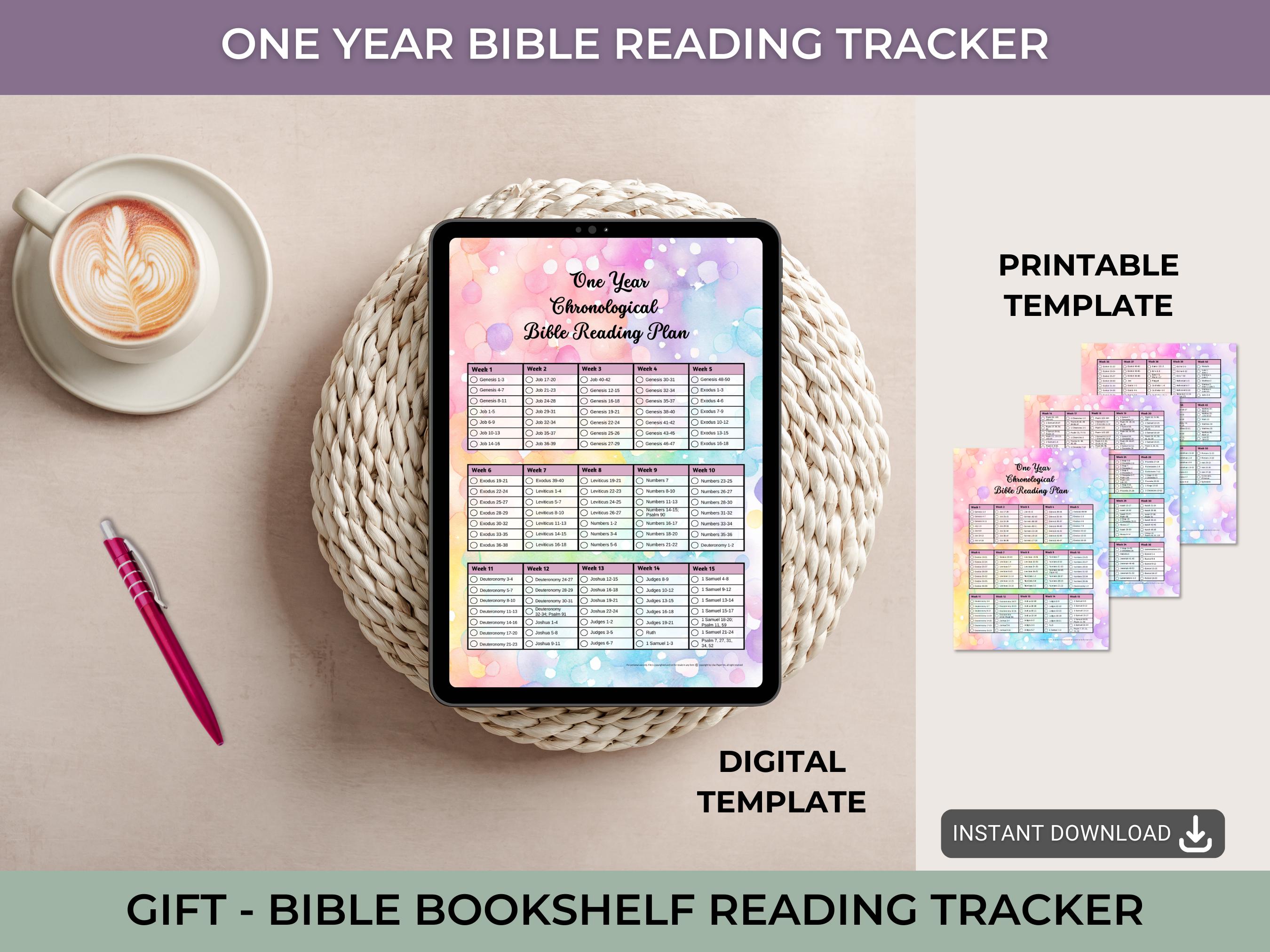 1 Year Chronological Bible Reading Tracker Bible in a Year 1 Year ...
