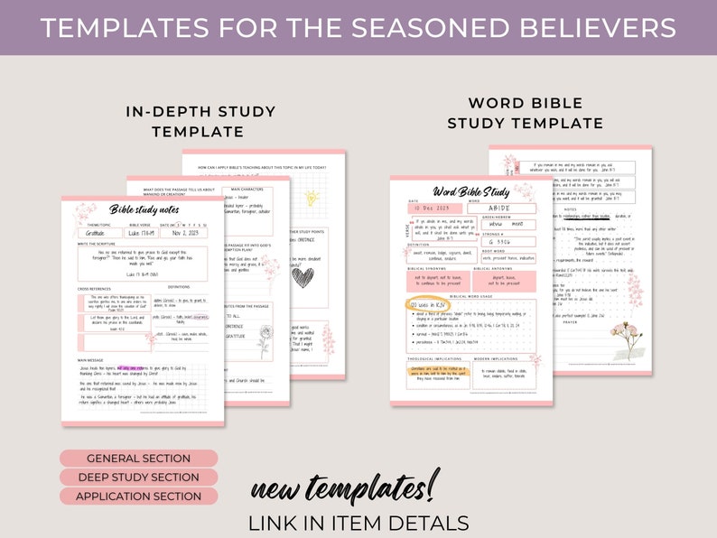 Bible Verse Mapping Printable, Bible Study Template, Boho Themed ...