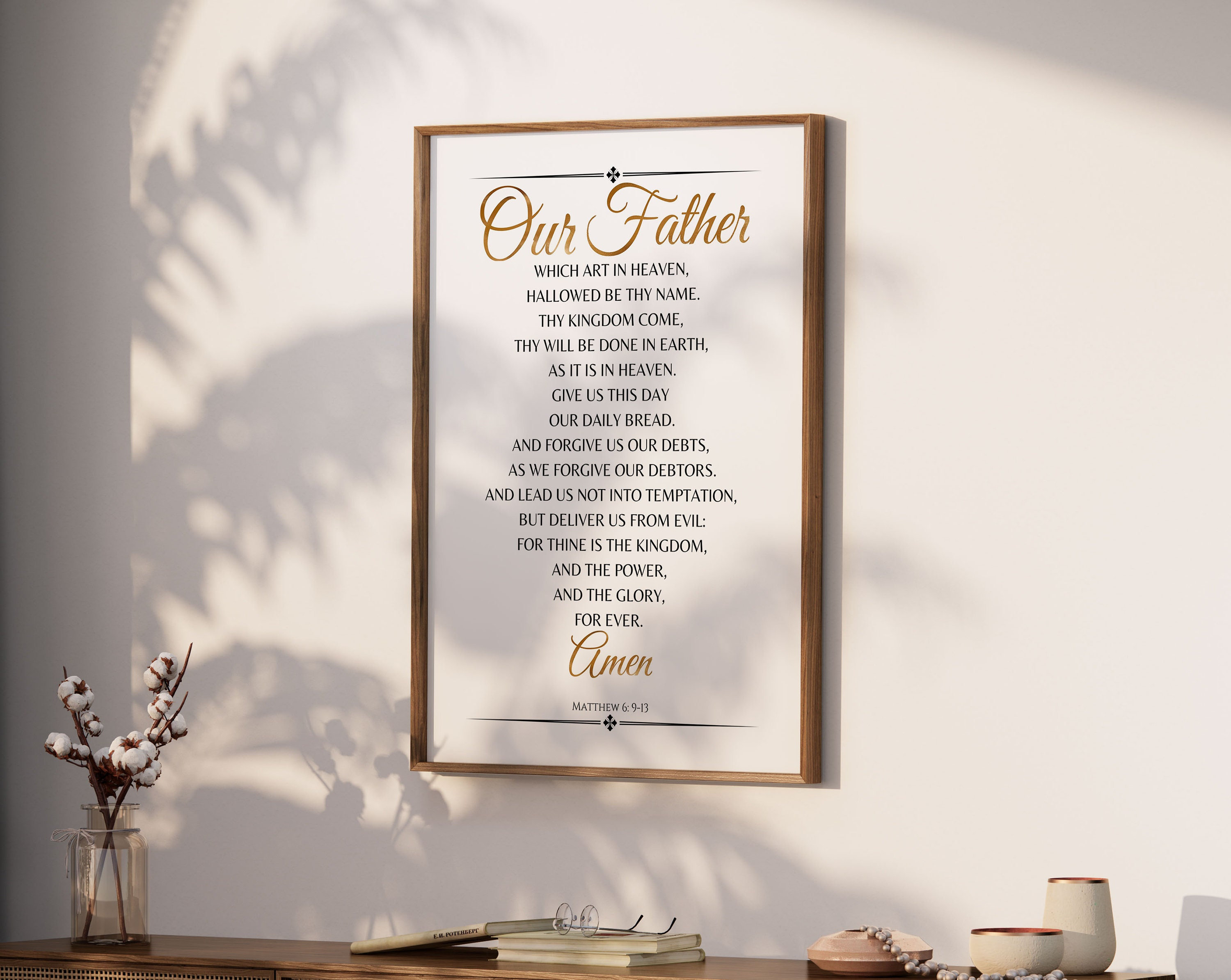 The Lord's Prayer, Our Father Prayer, Matthew 6:9, Modern Christian Art ...