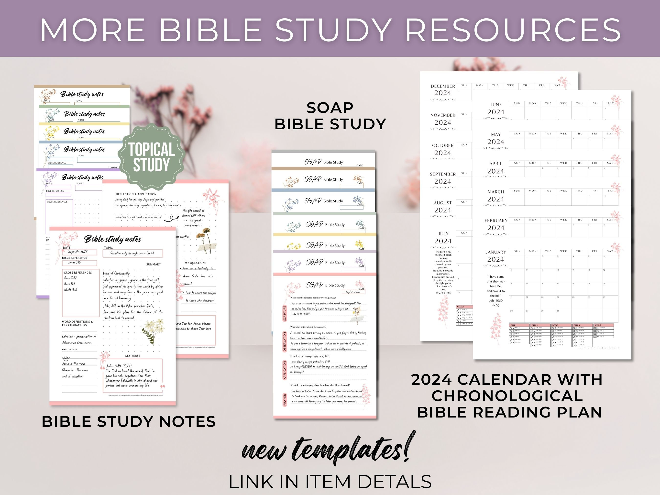 Bible Study Journal, Printable Bible Study Templates, Faith Journal ...