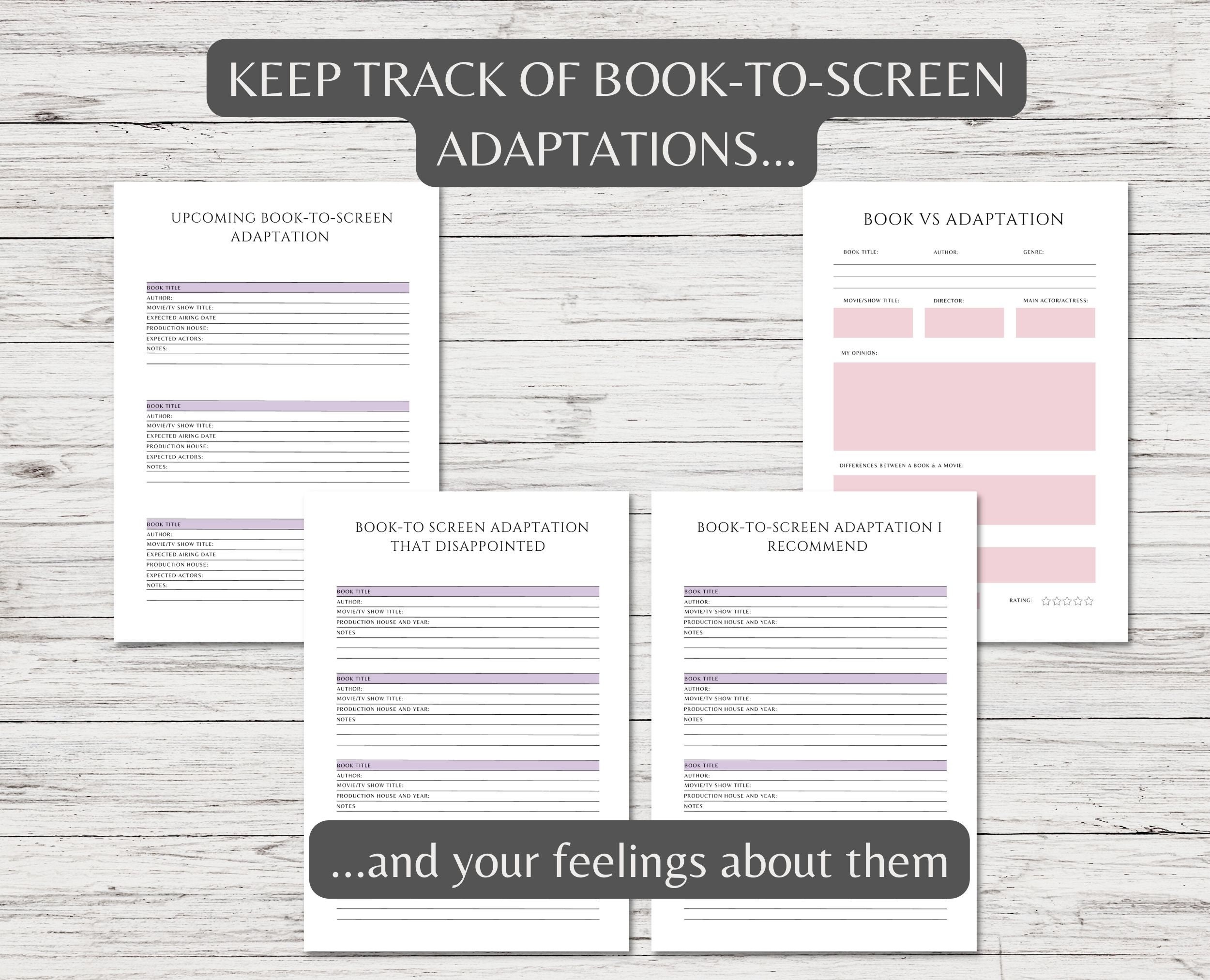 Reading Journal Printable Digital Reading Journal Book Log - Etsy