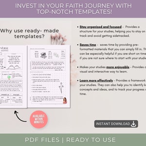 Verse Mapping Printable, Bible Study Template, Minimalist Scripture ...