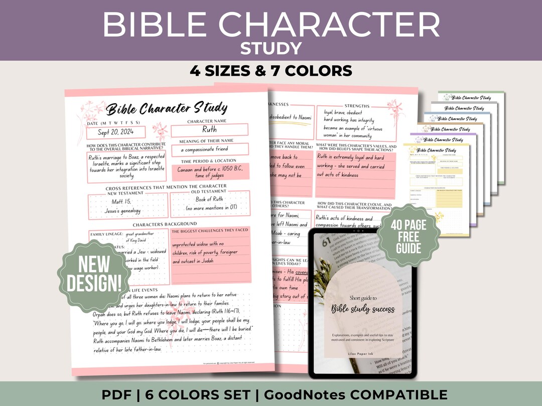 Bible Character Study, Bible Study Printables, Christian Character ...