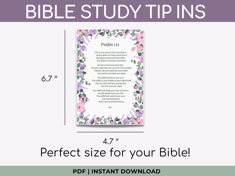 Bible Tip Ins Printable Psalms Loaded Bible Personalized Christian War ...