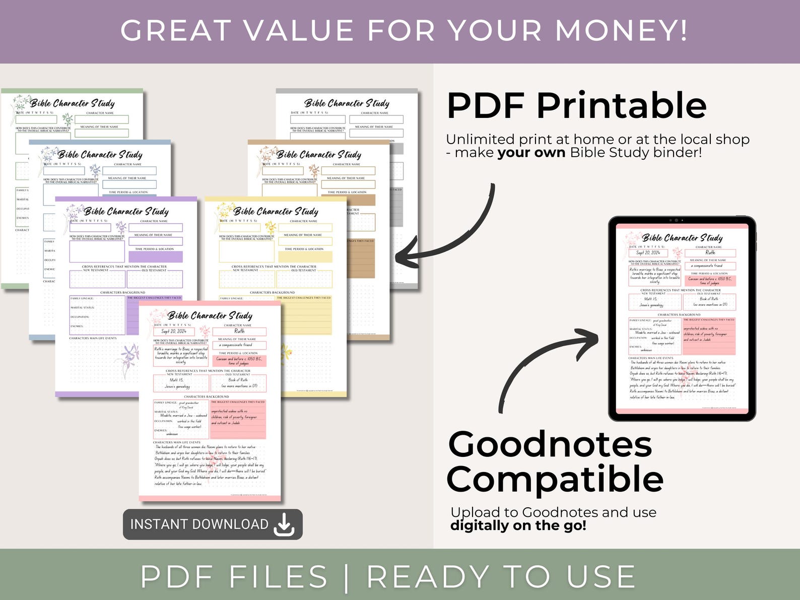 Bible Character Study, Bible Study Printables, Christian Character ...