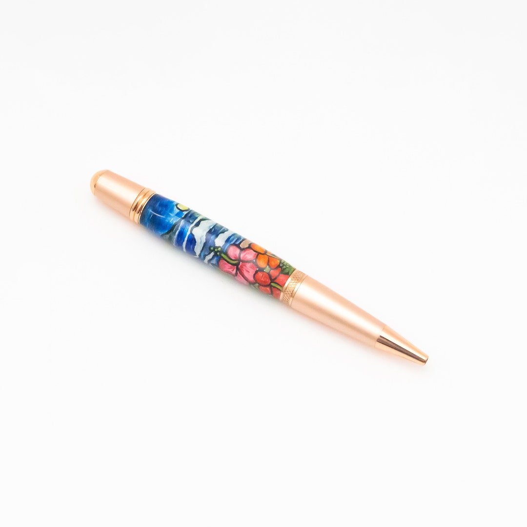 Hand Painted Hibiscus Flower Beach Twist Ballpoint Pen - Etsy