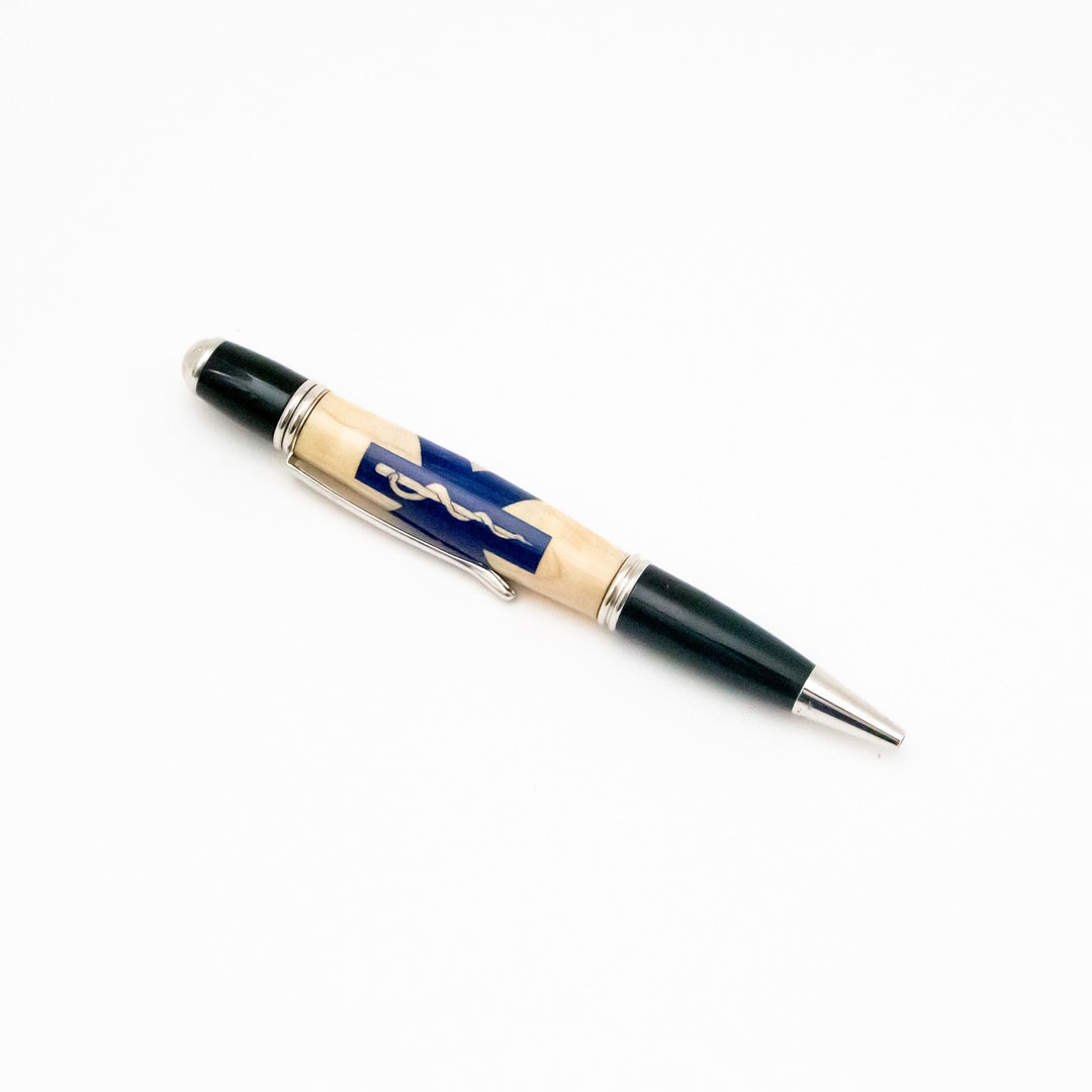 Handmade Wooden Inlay EMT Twist Ballpoint Pen - Etsy