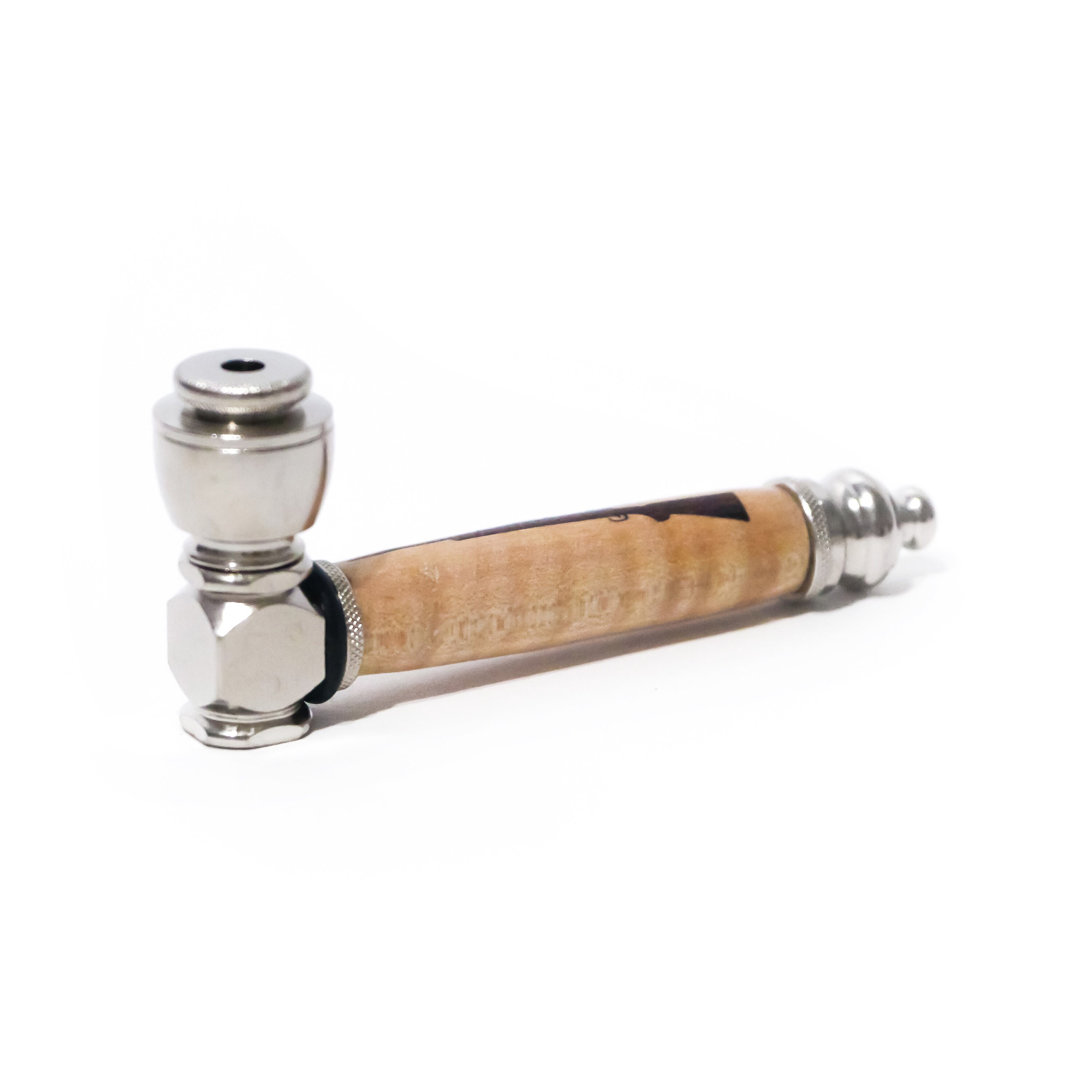 30-06 Rifle With Scope Wooden Inlay Handcrafted Pipe | Aluminum Compact ...