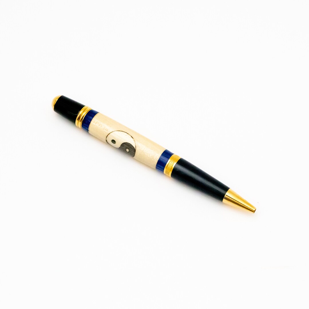 Handmade Wooden Inlay Yin Yang Twist Ballpoint Pen - Etsy