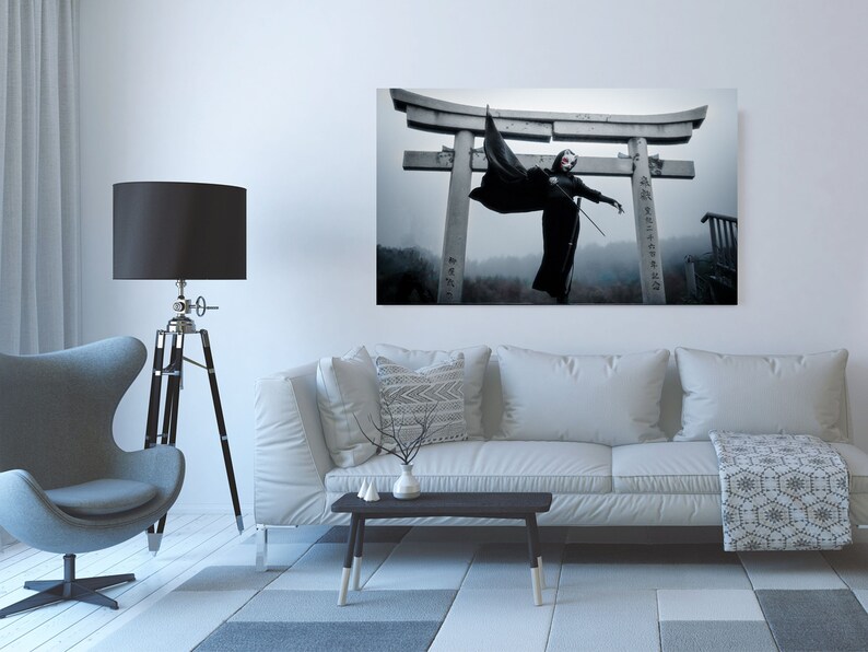 Torii Digital Poster, Samurai Digital Print, Japanese Gates Print, Wall ...