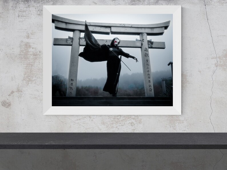 Torii Digital Poster, Samurai Digital Print, Japanese Gates Print, Wall ...