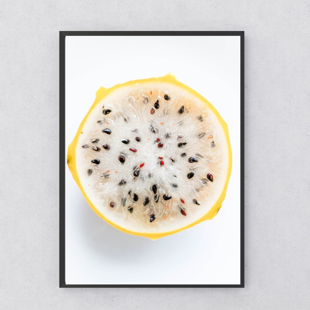 Dragon Fruit Print, Dragon Fruit Poster, Wall Decor, Kitchen Art, Room ...