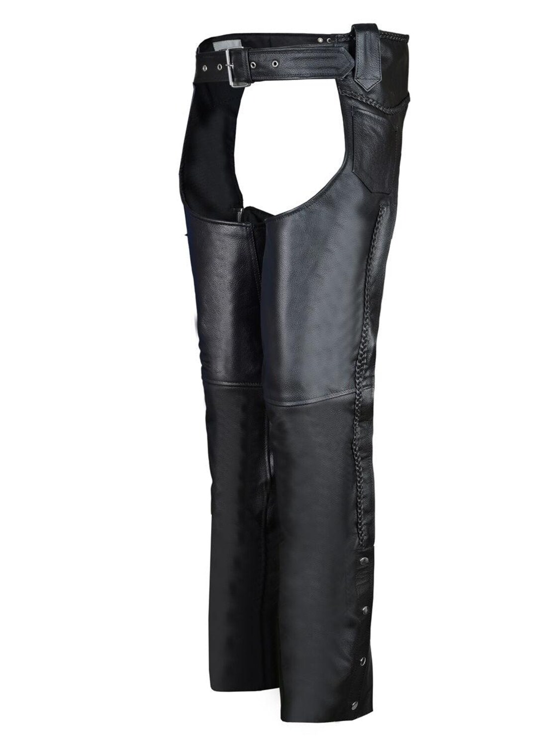 Women Black Braided Motorcycle Cowhide Leather Chaps - Etsy