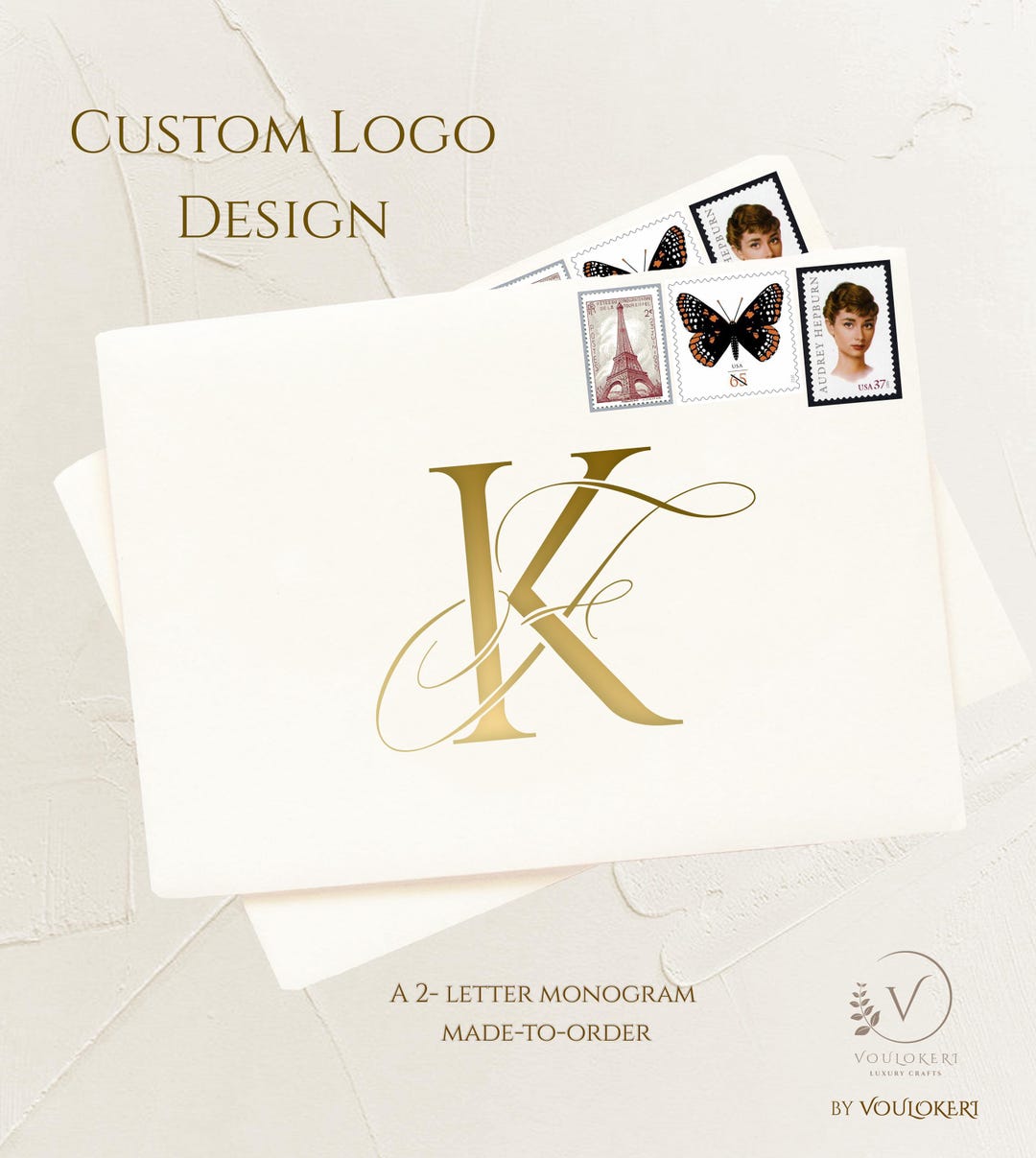Custom Wedding Logo With Two Initials, Custom & Bespoke Wedding ...