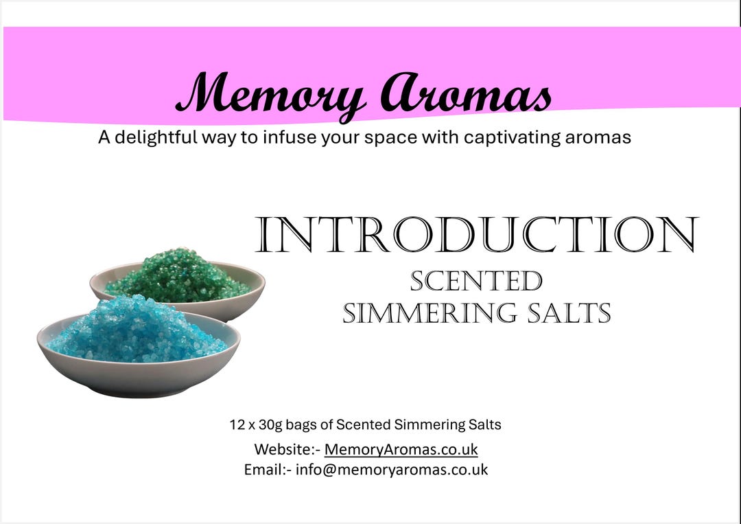 Scented Simmering Salts – Introduction Set, 12 Unique Aromas - Etsy