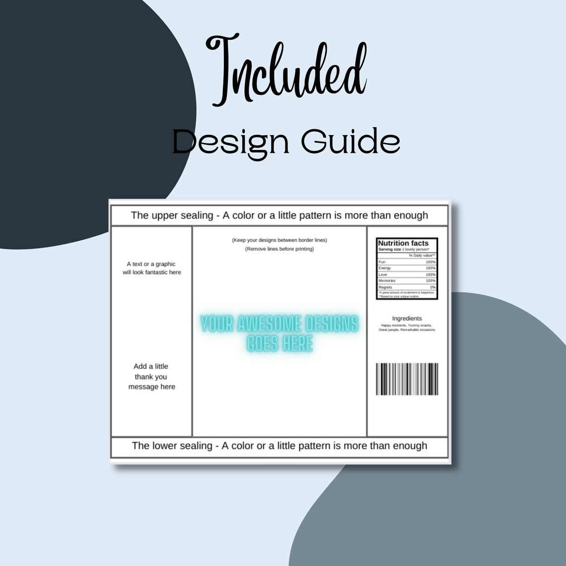 Chip Bag Wrapper Template, Blank Canva Editable Chip Bags, Customizable ...