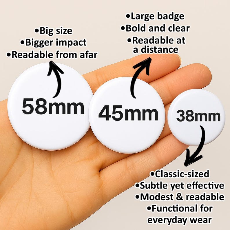 Hearing and Visually Impaired Support Badge, Awareness Pin Please Be ...
