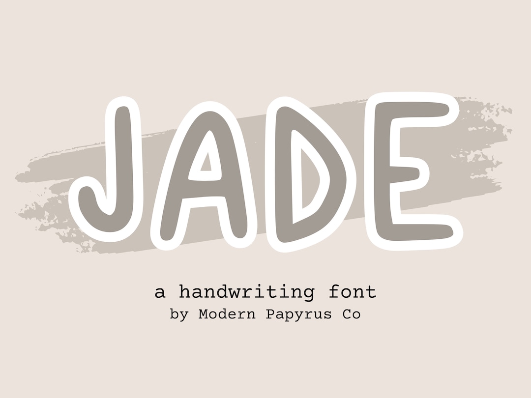 Jade Font, Handwritten Font, Canva Font, Cricut Font, Procreate Font ...
