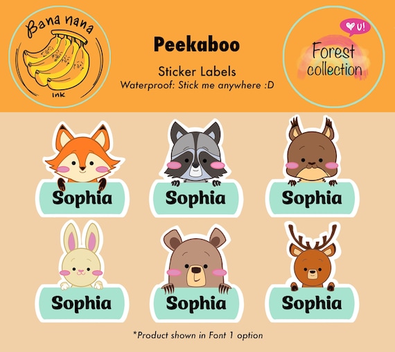 Animal Name Tags For Kids