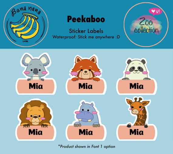 Animal Name Tags For Kids
