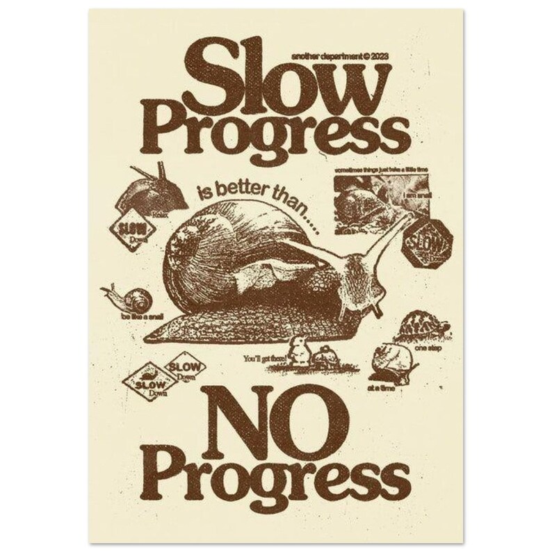 Motivational Progress Bedroom Study Premium Design Premium Paper Poster ...