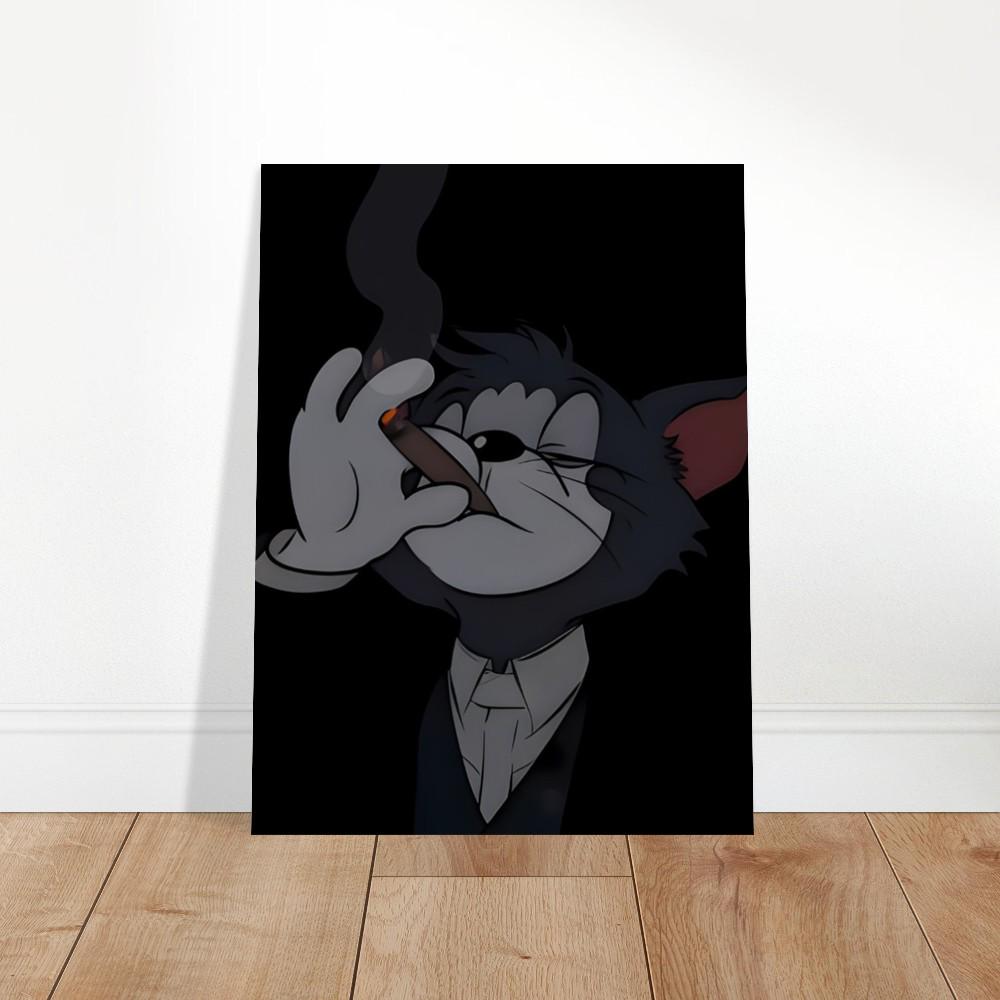 Premium Tom and Jerry Smoking Cigar Poster, Tom Badass Smoking Cigar ...
