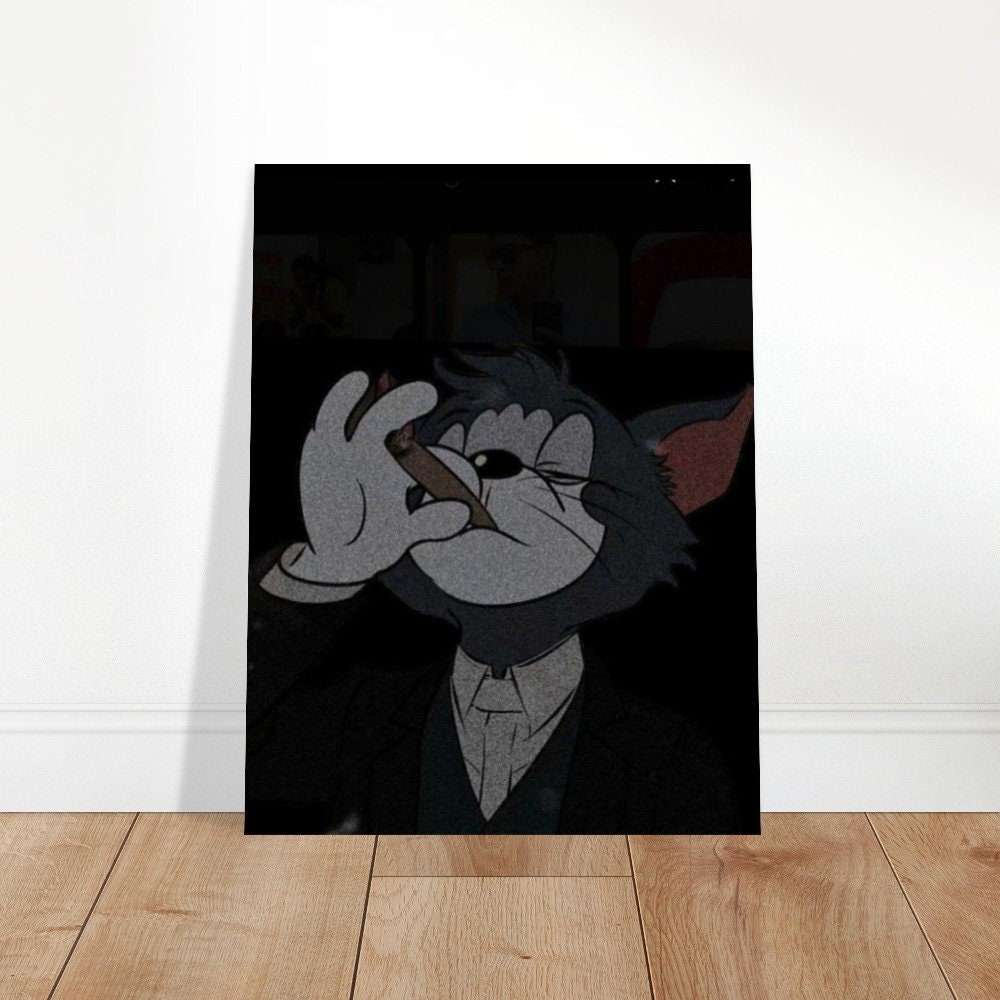 Premium Tom and Jerry Smoking Cigar Poster, Tom Badass Smoking Cigar ...