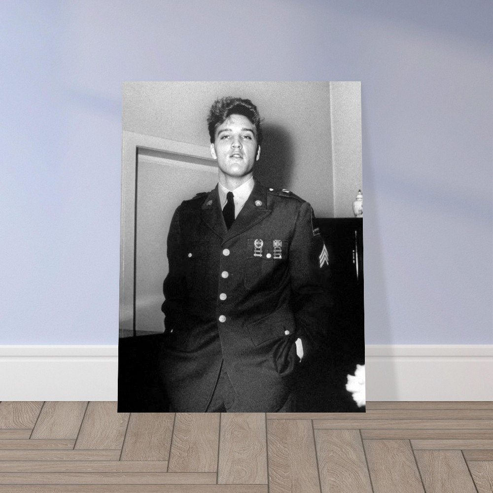 Elvis Presley in Army Uniform Poster - Etsy