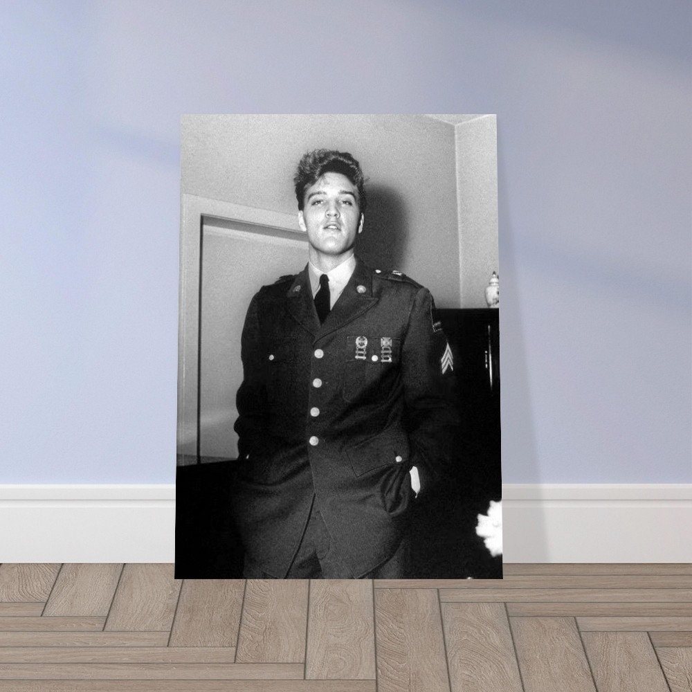 Elvis Presley in Army Uniform Poster - Etsy