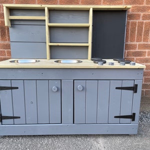 Large Fully Enclosed Double Bowl Mud Kitchen - Etsy UK
