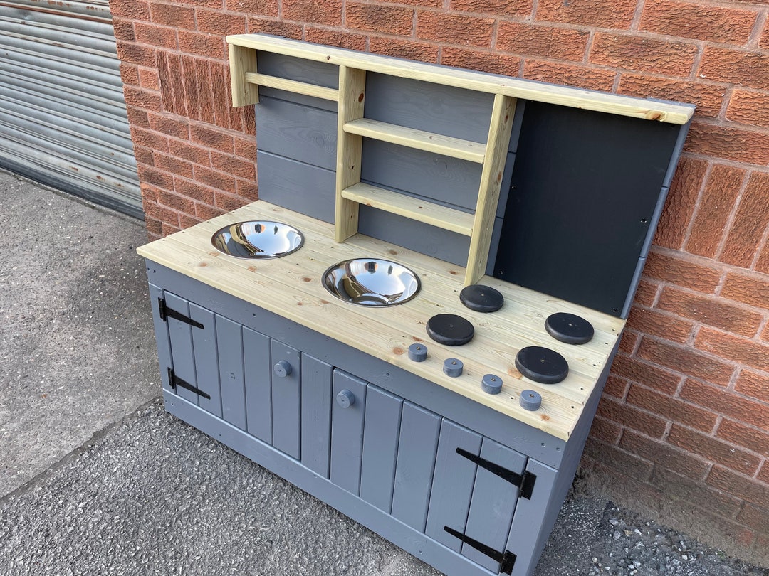 Large Fully Enclosed Double Bowl Mud Kitchen - Etsy UK