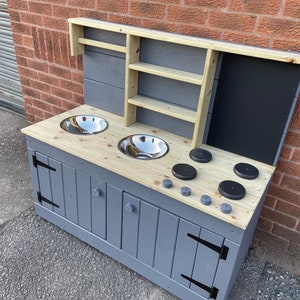 Large Fully Enclosed Double Bowl Mud Kitchen - Etsy UK
