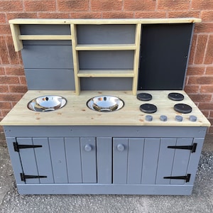 Large Fully Enclosed Double Bowl Mud Kitchen - Etsy UK