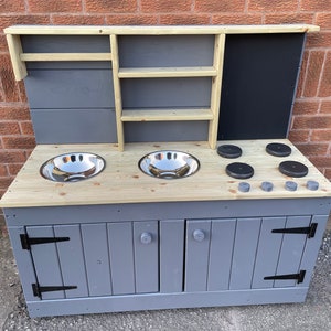 Large Fully Enclosed Double Bowl Mud Kitchen - Etsy UK