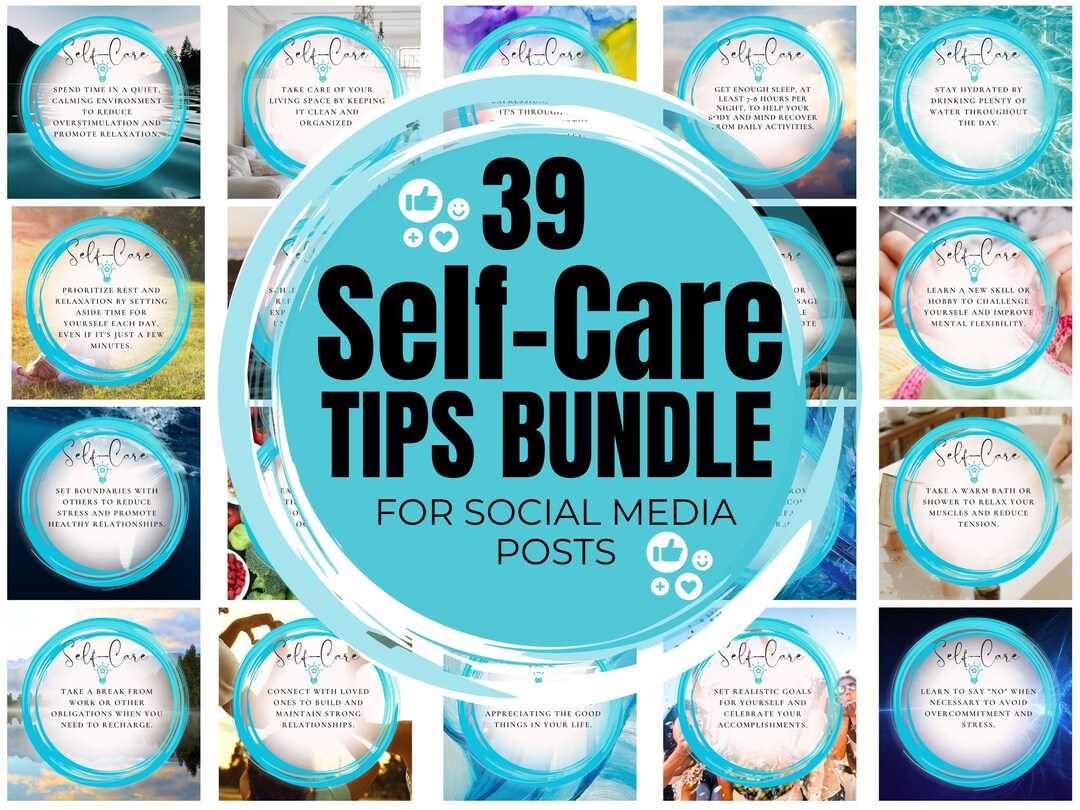 39 "self-care Tips" Bundle for Social Media Posts - Etsy