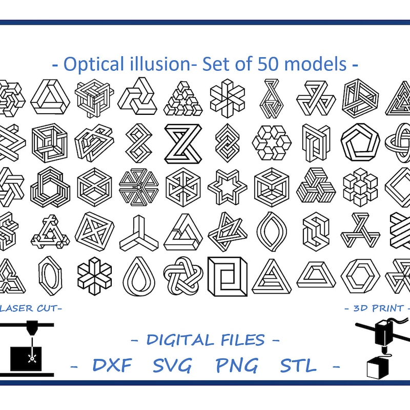Laser Cut Optical Illusion Files - Etsy