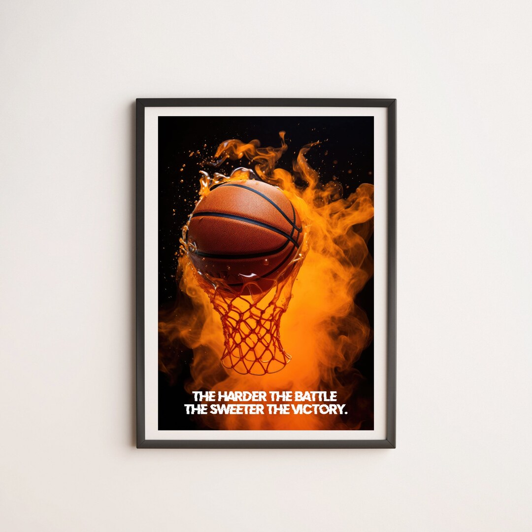 Basketball Photograph Print Out Poster in Color for Teen Boys Room ...