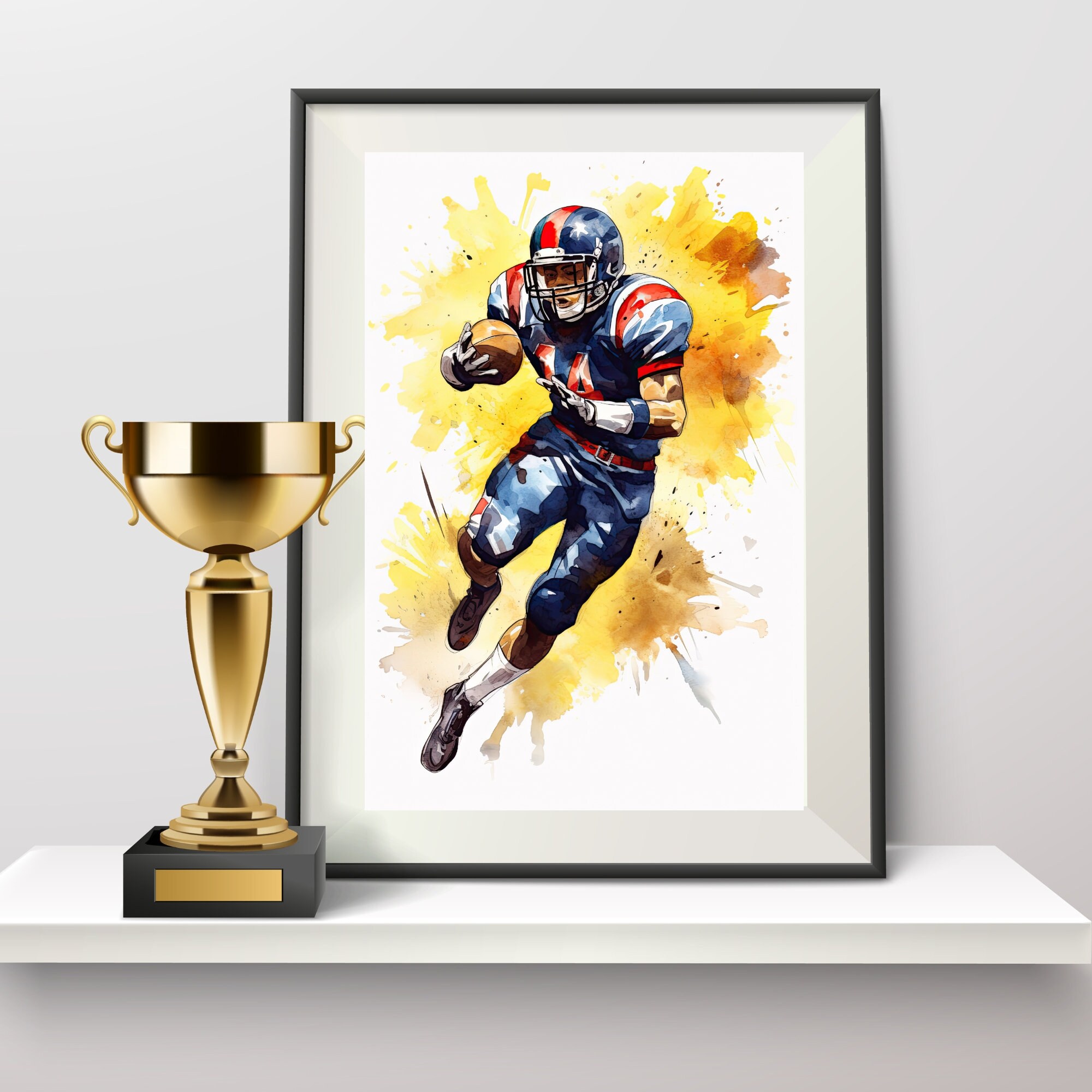 Rugby Player Watercolor Print Sport Art Poster Rugby Player - Etsy