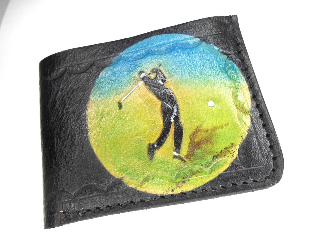 Leather Bifold Golf Wallet, Golfing, Outdoors, Bifold, Gifts, Dad - Etsy