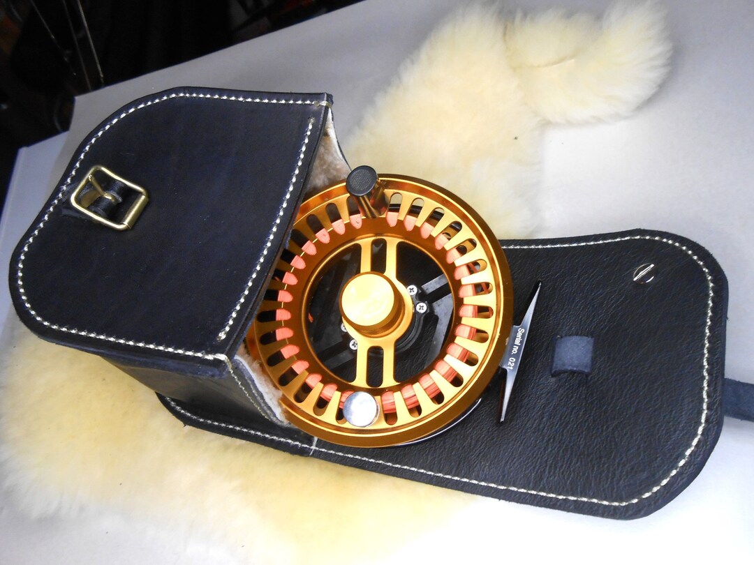 Leather Fly Reel Case, Pouch, Fly Fishing, Outdoors, Fishing Wallet, - Etsy