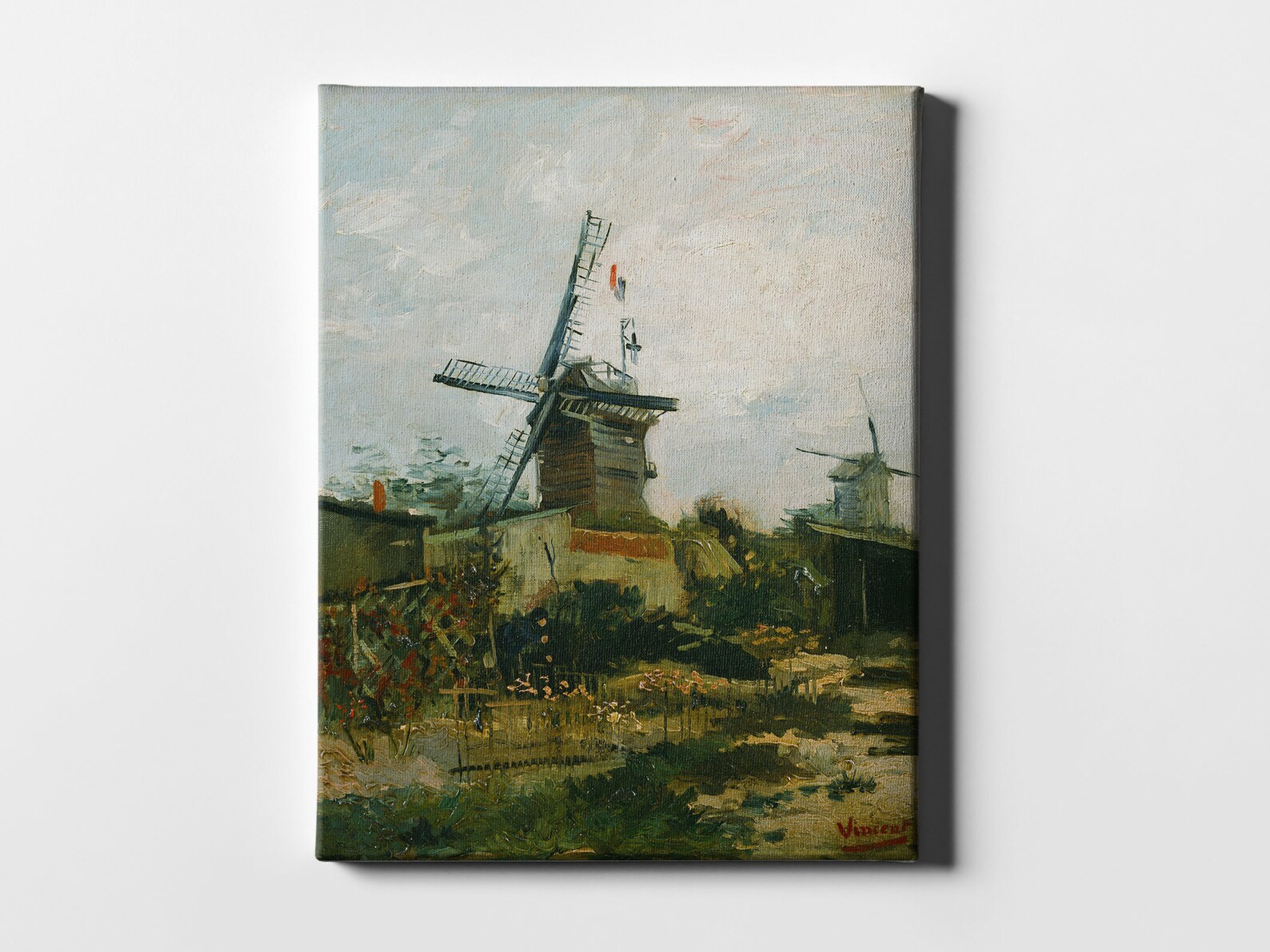 Vincent Van Gogh Windmills on Montmartre High Quality Canvas Print ...