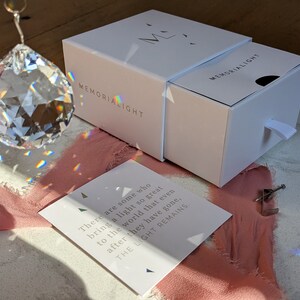 2-3 DAY DELIVERY- Memorialight Sympathy Gift Grief Crystal With ...