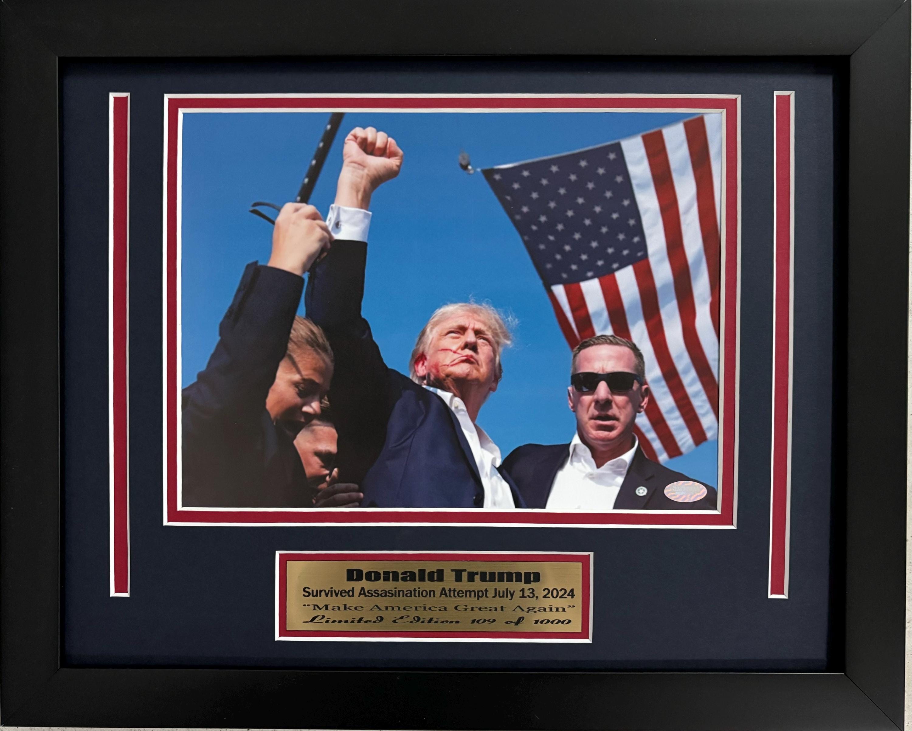 Donald Trump Assassination Attempt 8x10 Photo Framed - Etsy