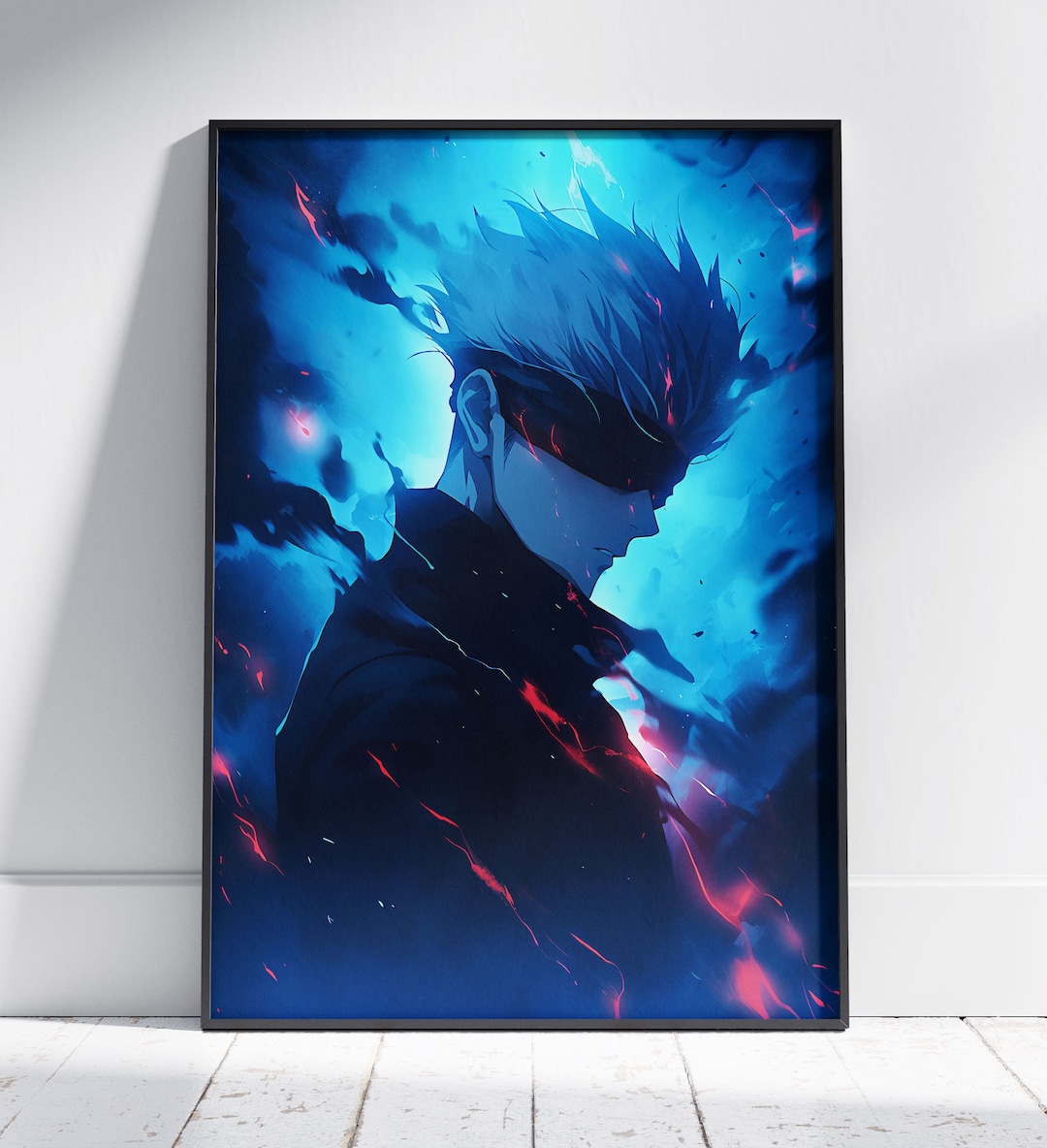 Gojo Poster | Jujustu Kaisen Wall Art | JJK Anime Print | Japanese ...
