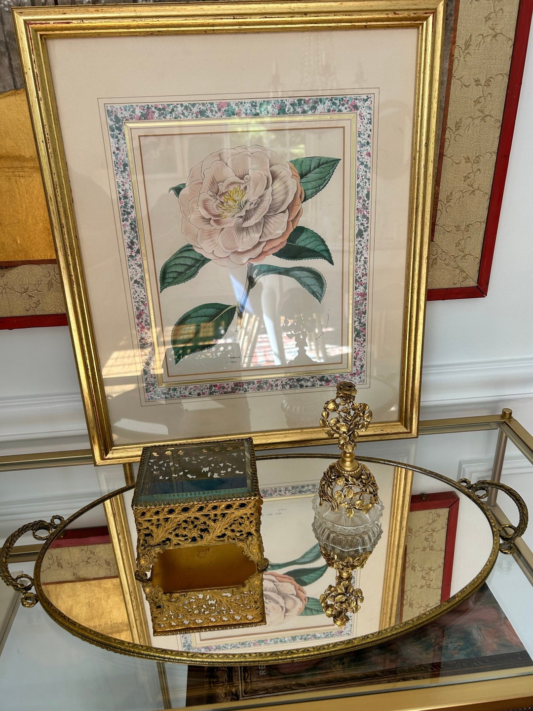 Stunning Vanity Set of Matson Perfume Bottle With Coordinating ...