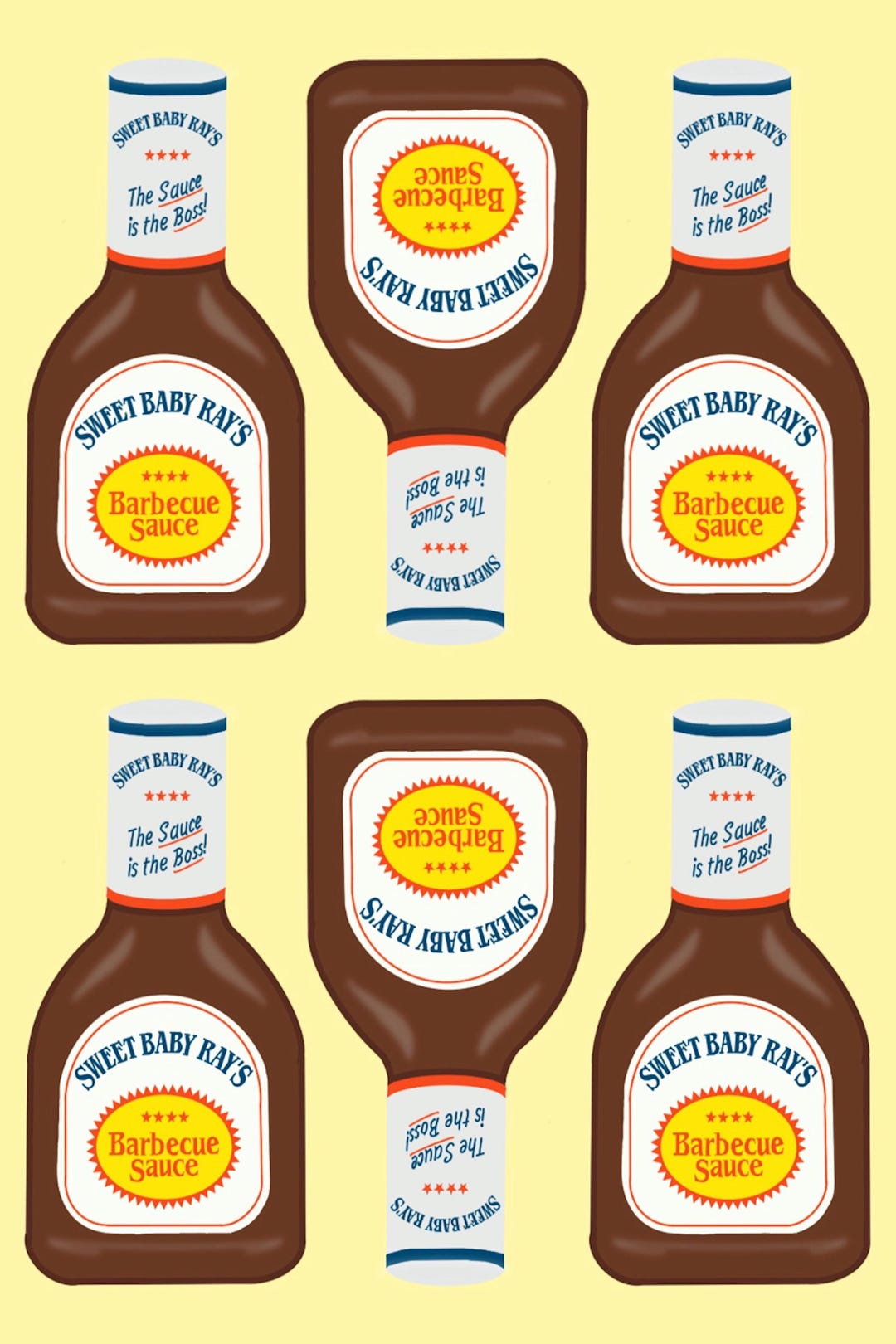 Sweet Baby Rays Barbecue BBQ Sauce Condiment Digital Print / Printable ...