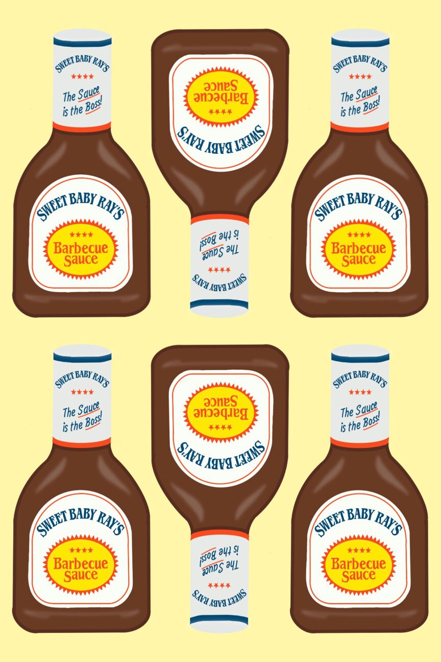 Sweet Baby Rays Barbecue BBQ Sauce Condiment Digital Print / Printable ...