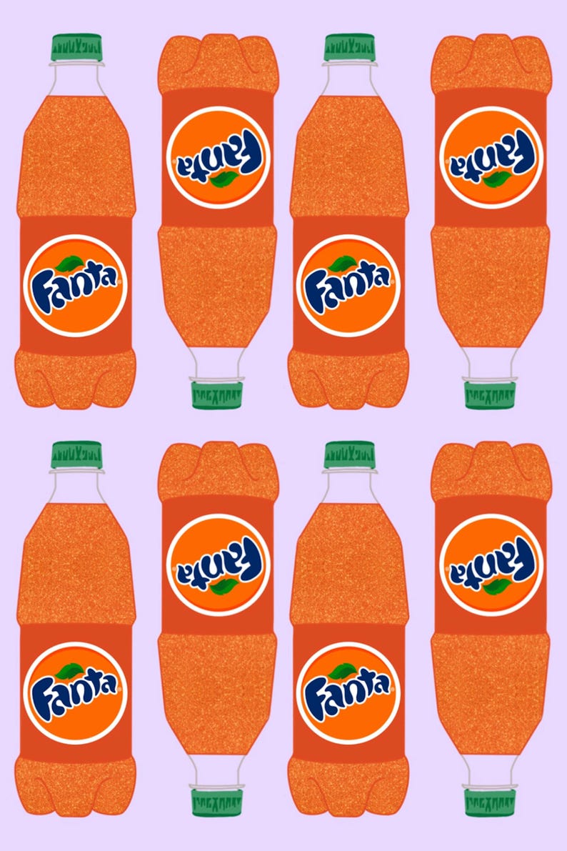 Fanta Soda Pop Orange Glitter Digital Print / Printable Poster - Etsy