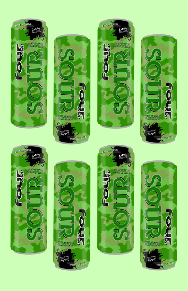 Four Loko Sour Green Apple 4 Loko Alcohol Digital Print / Printable ...